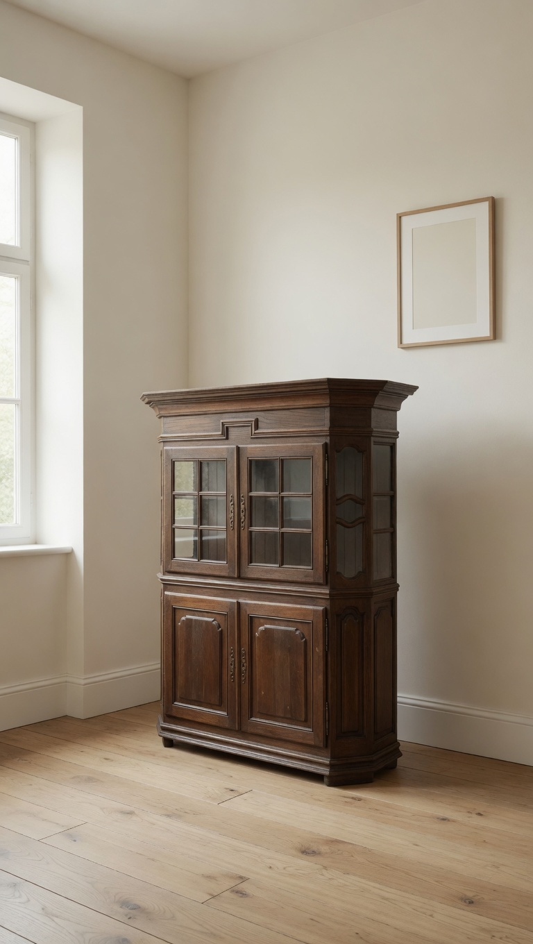 Rustic Solid Wood Vitrine Cabinet - Betel Furniture
